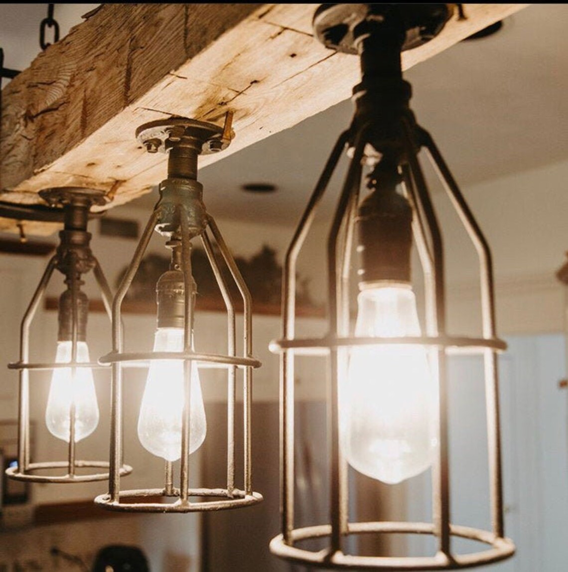 Barn Board Hanging Ceiling Light - Etsy
