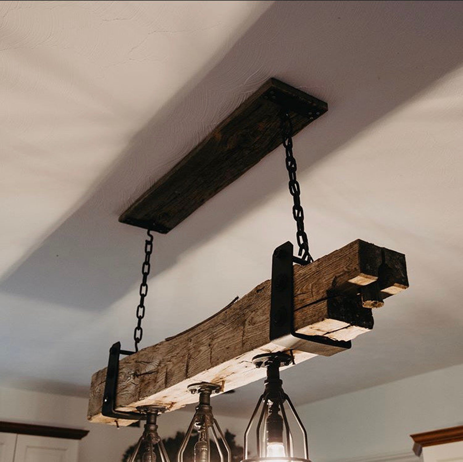 Barn Board Hanging Ceiling Light - Etsy