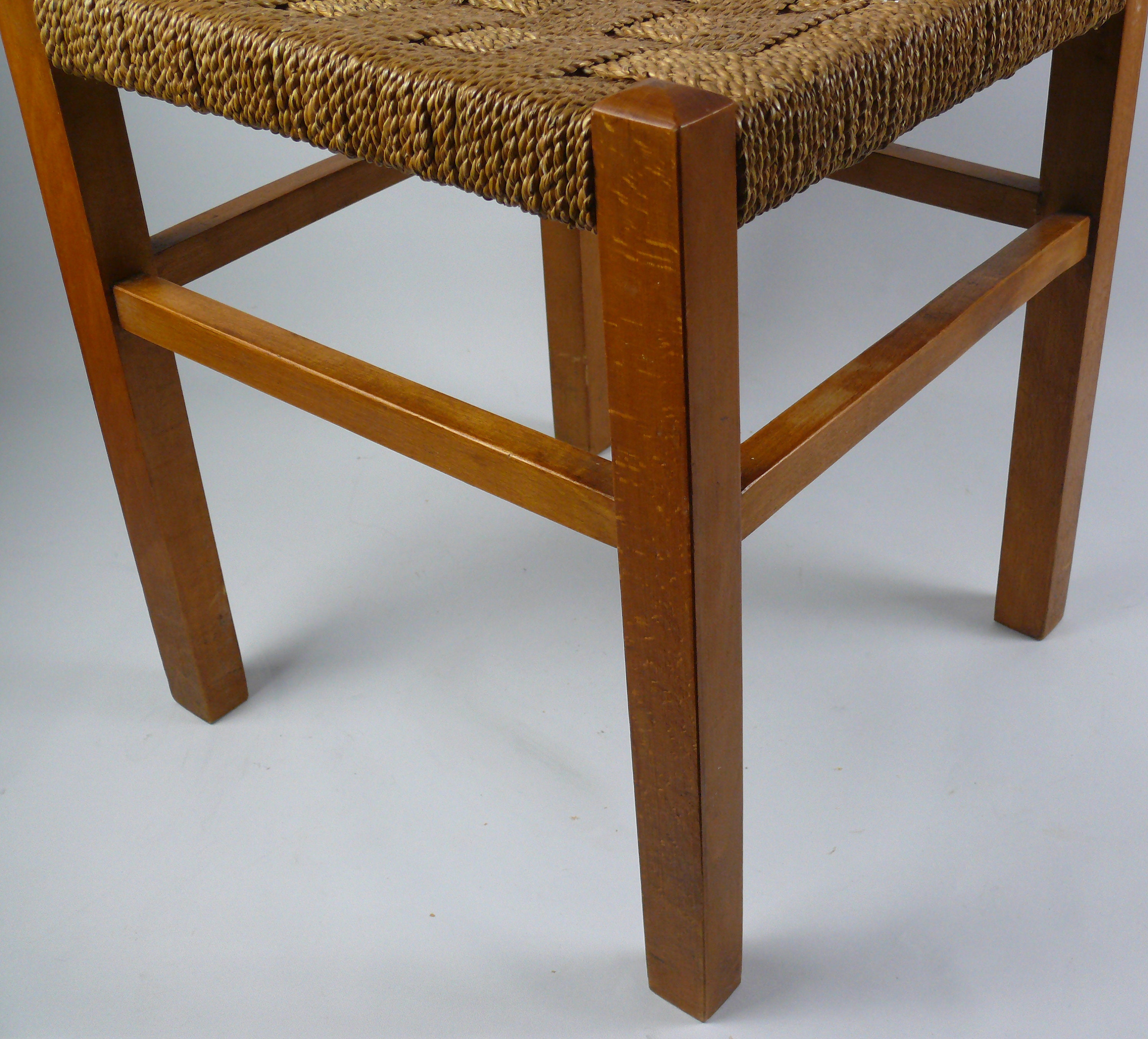Stool with sisal seat, Danish design, 1960s