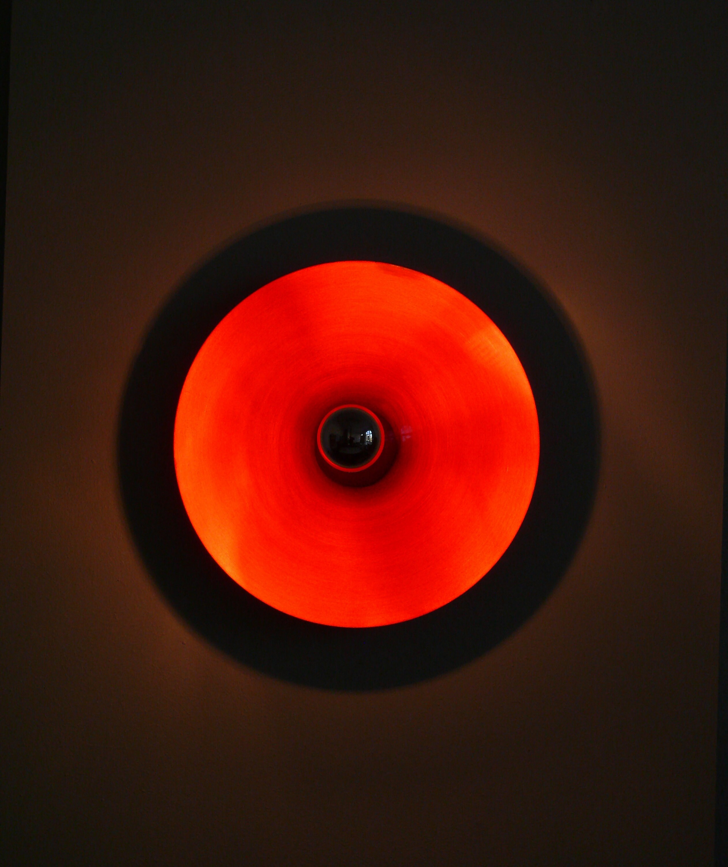 Discus ceiling wall lamp in brushed aluminium - Space Age rarity from ...