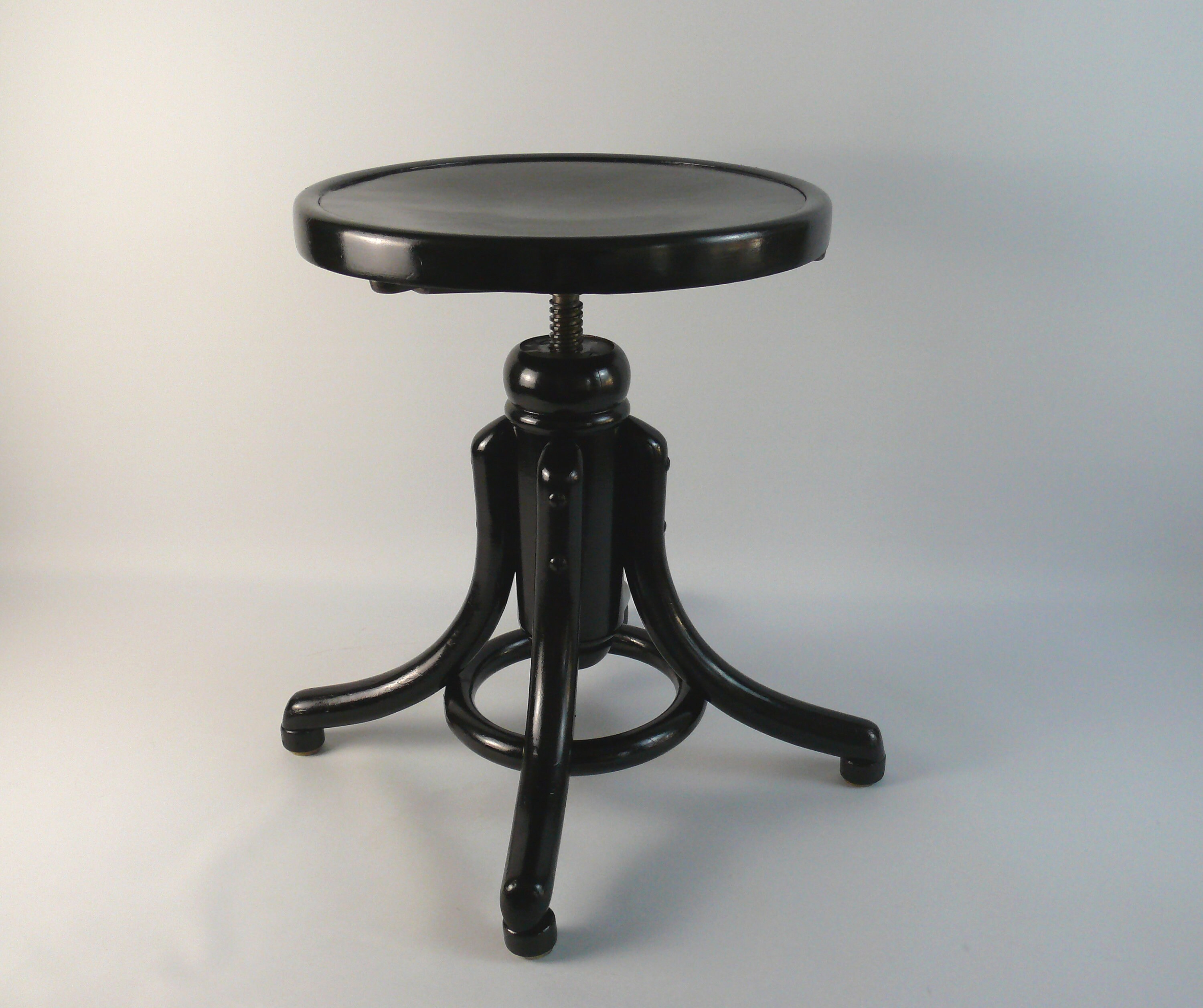 Klavierhocker, Original Gebr. Thonet, Bugholz