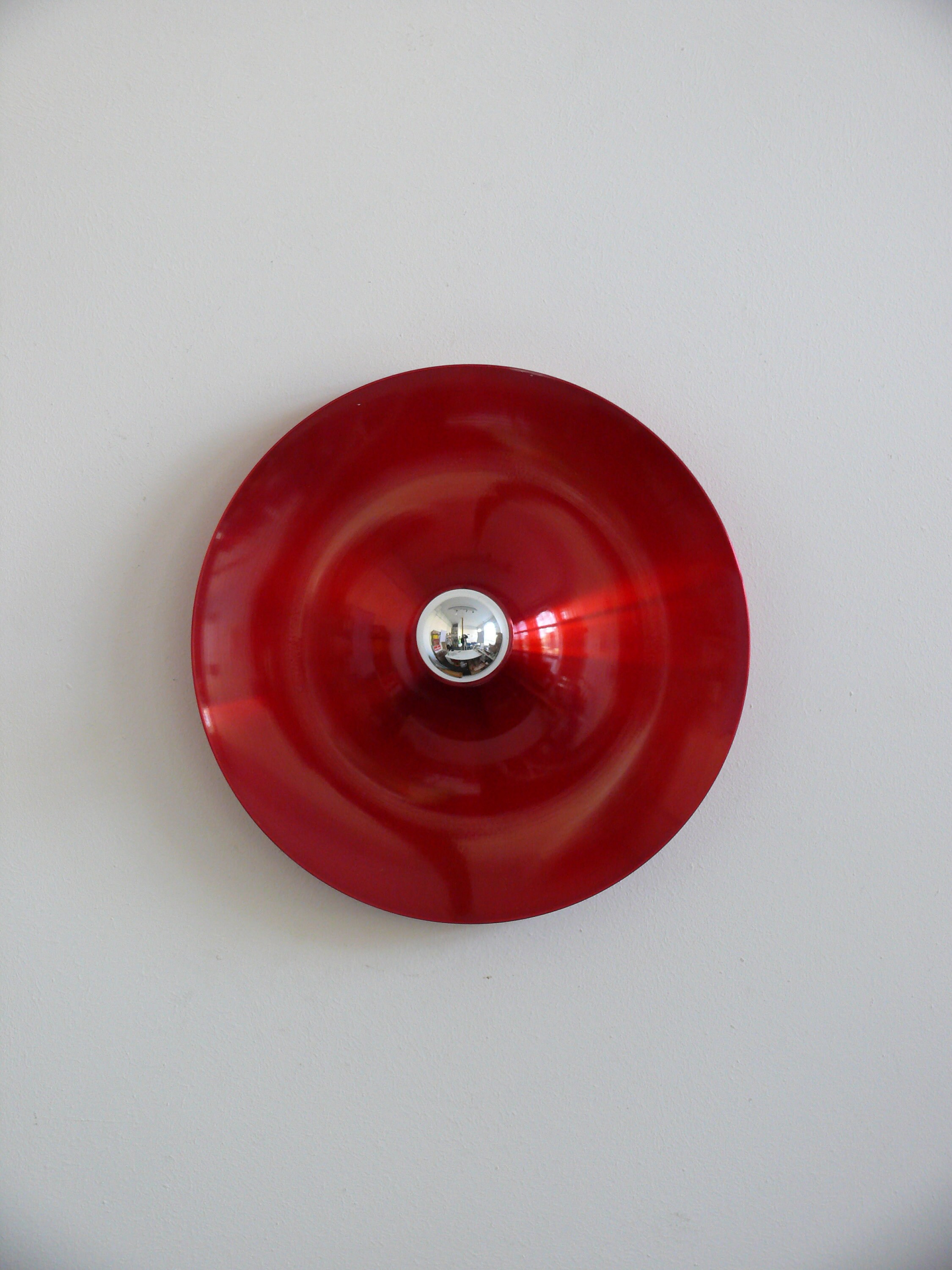 Discus ceiling wall lamp in brushed aluminium - Space Age rarity from ...
