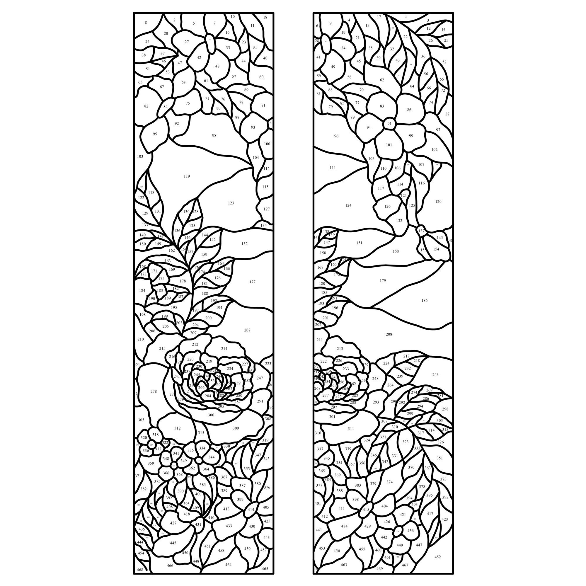 Rose Stained Glass Pattern Window - Digital Glass Eye 2000 - PDF File ...