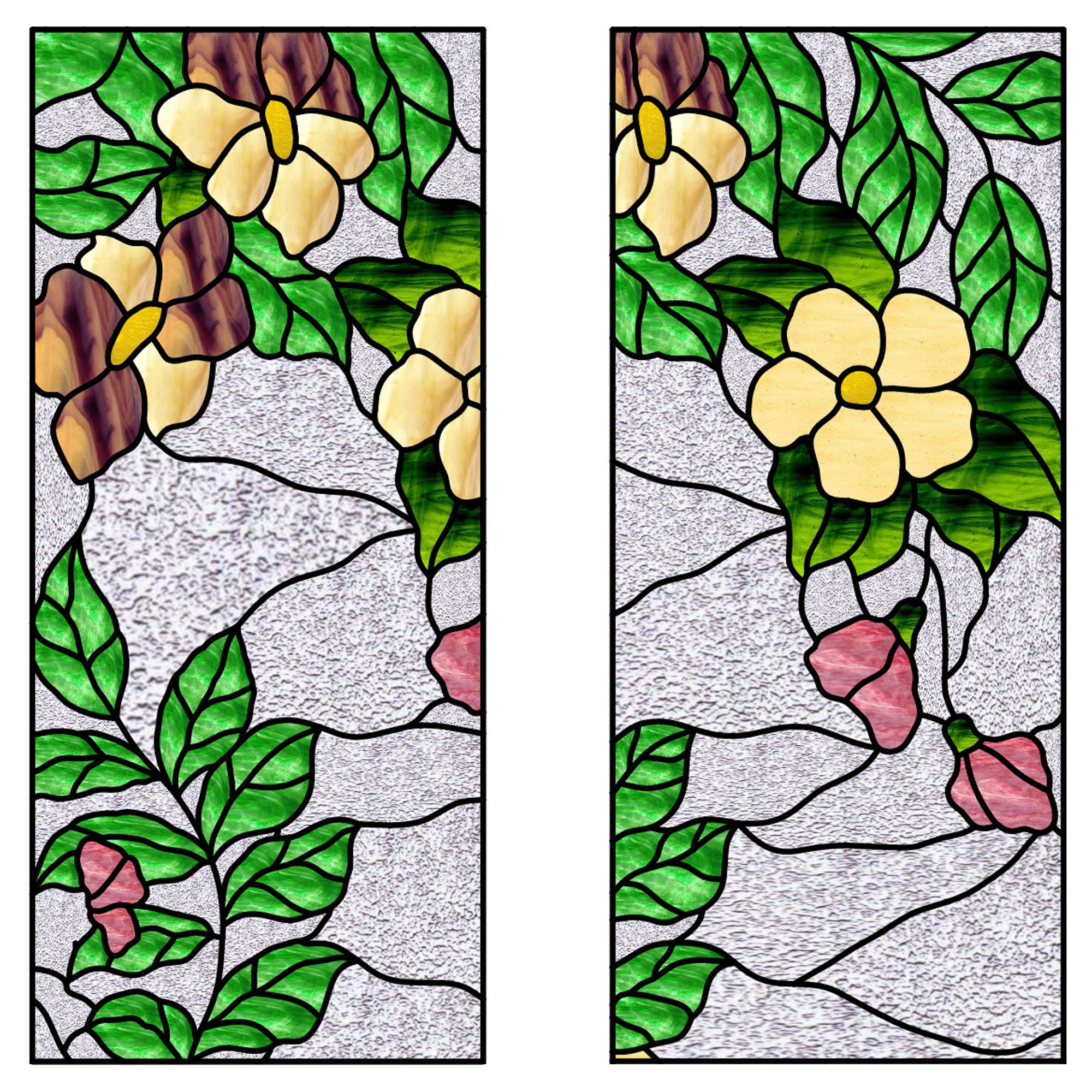 Rose Stained Glass Pattern Window - Digital Glass Eye 2000 - PDF File ...