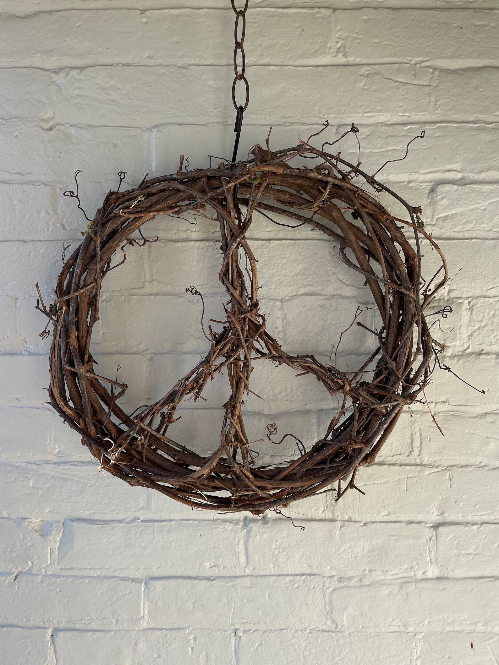 Peace Sign Grapevine Wreath - Etsy