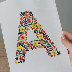 Letter to Frame Illustration Flowers Wall Decoration | Illustration ...