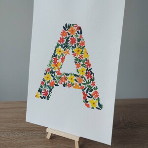 Letter to Frame Illustration Flowers Wall Decoration | Illustration ...