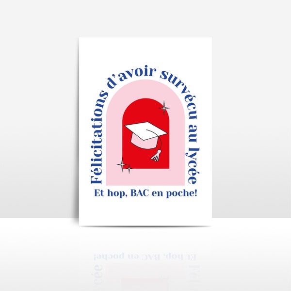 Carte félicitation baccalauréat - Etsy France