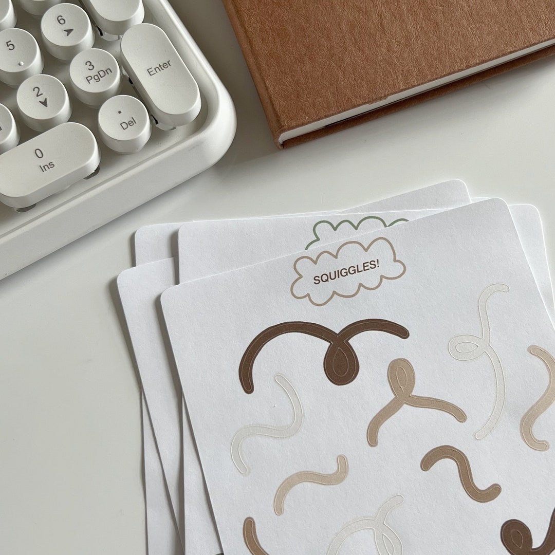 Squiggles Sticker Sheet - Etsy