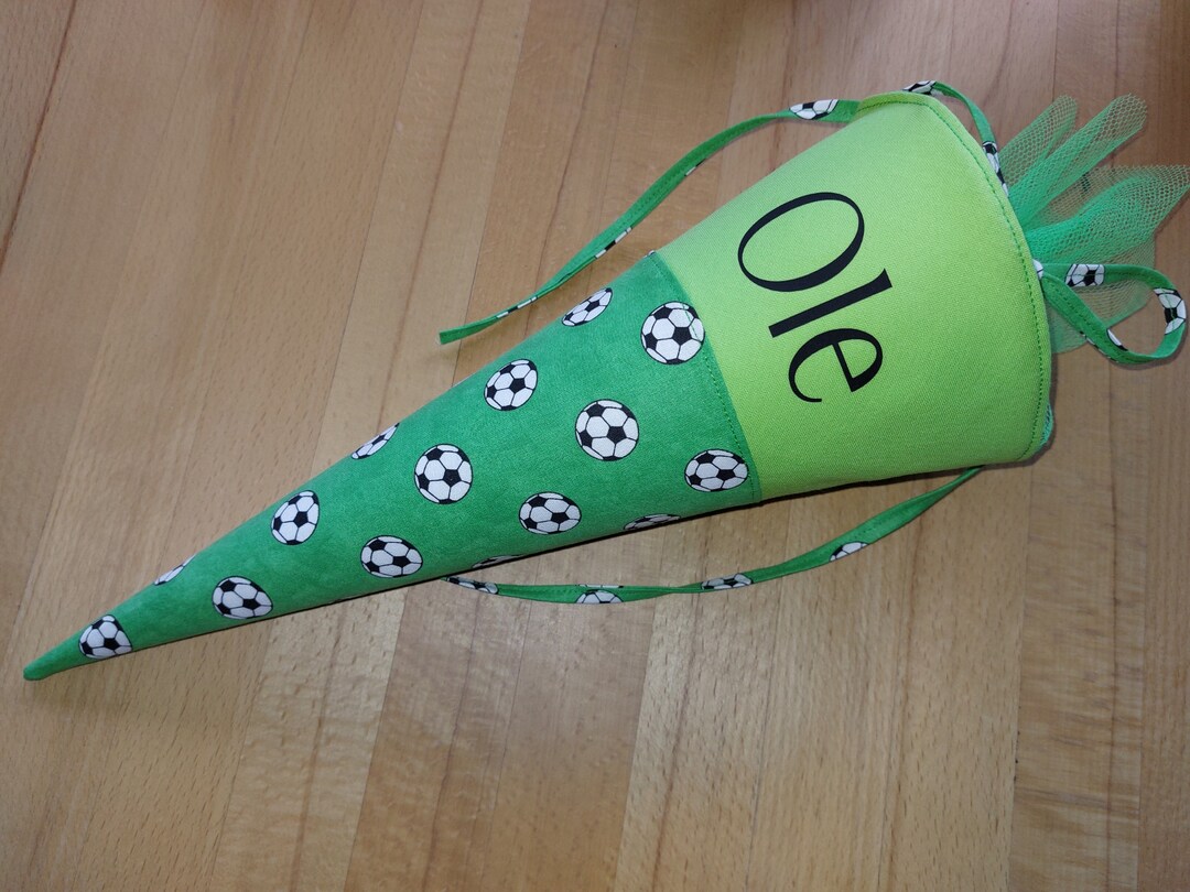 Mini School Cone With Name, Preschool Cone, Sugar Cone Football ...
