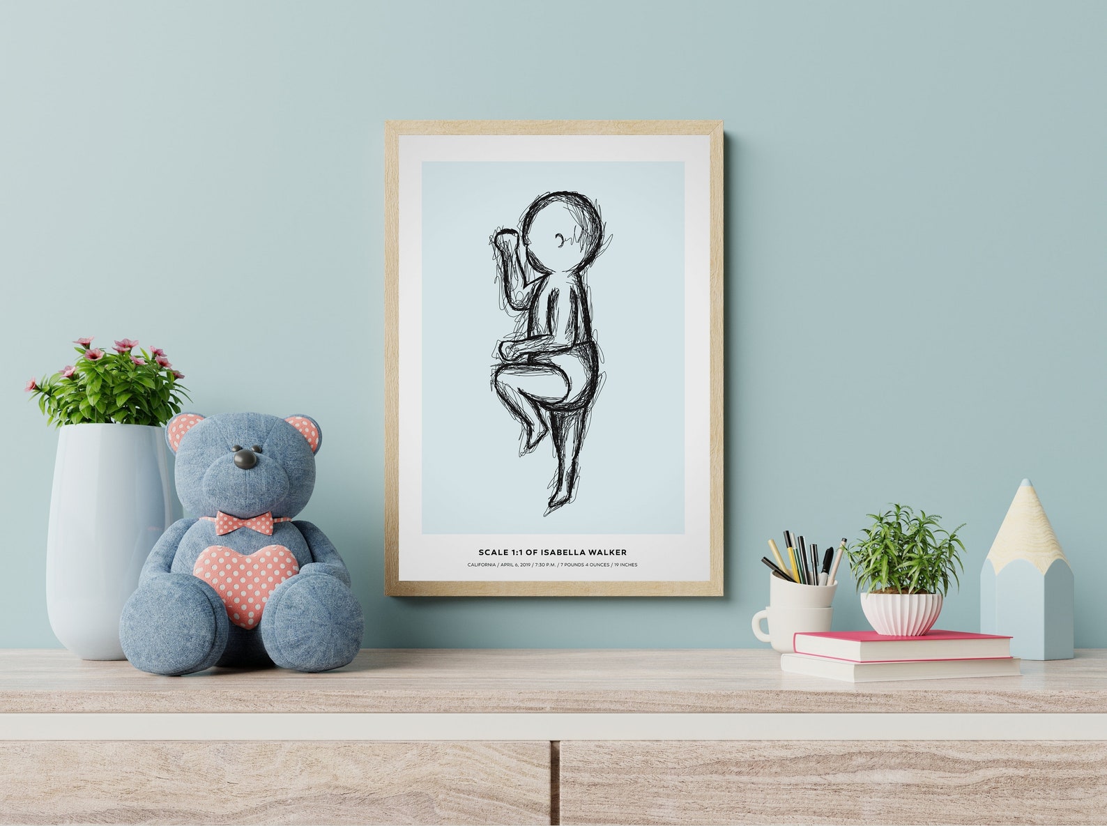 Birth Poster in Scale 1:1 Baby Poster Custom Birth Poster - Etsy UK