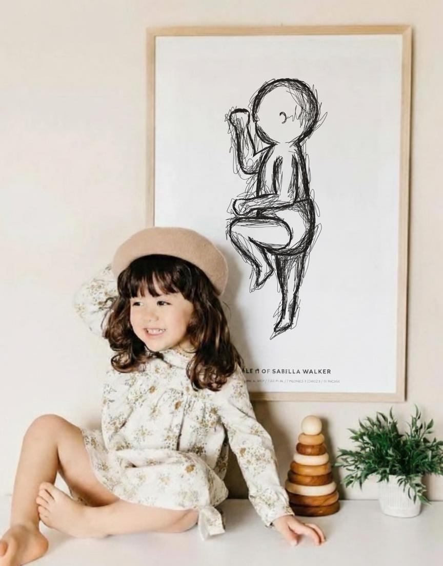 Birth Poster in Scale 1:1 | Baby Poster | Custom Birth Poster ...