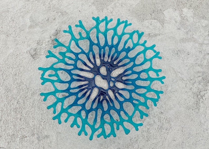 Caribbean Sea Glass Coral Bowl - Etsy