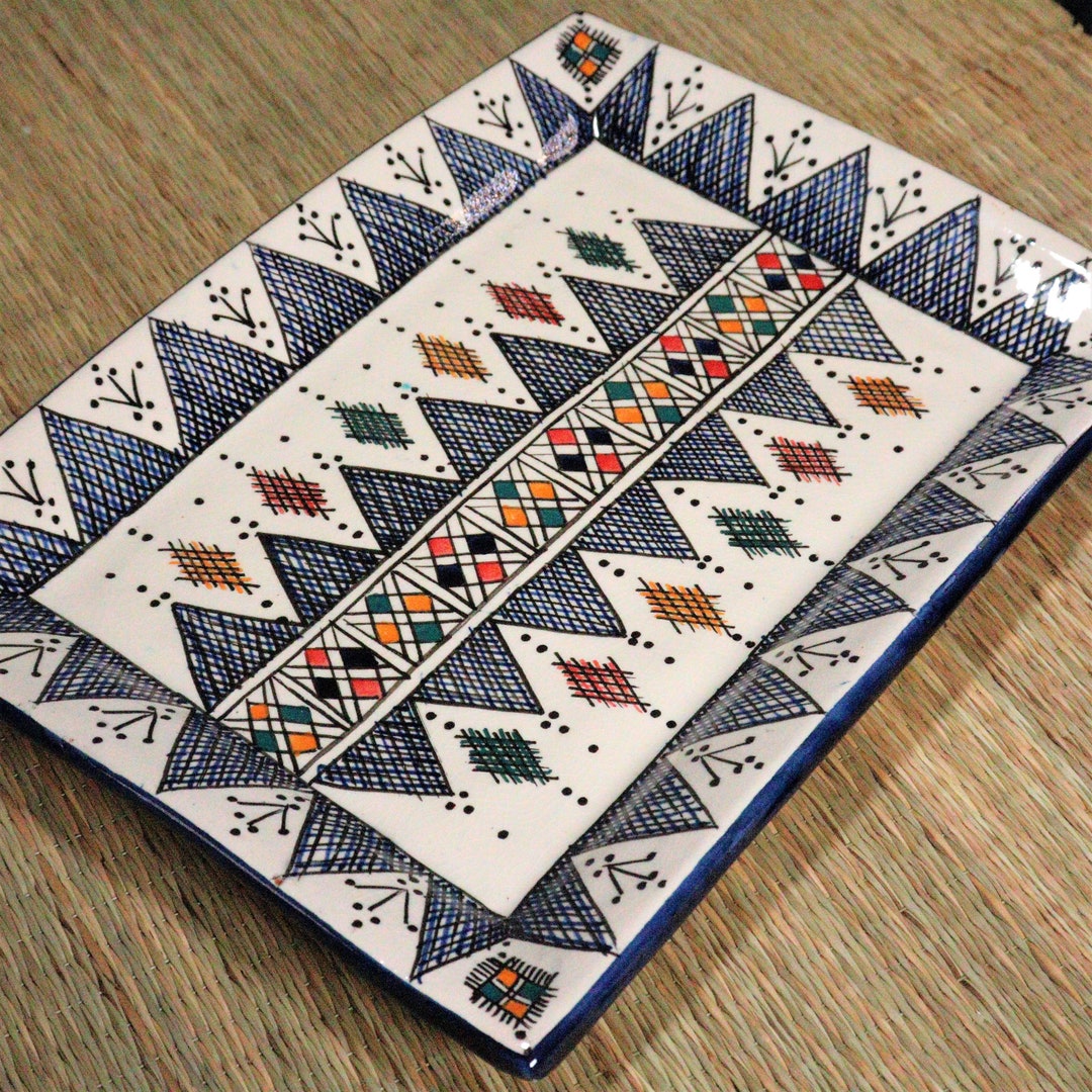 Moroccan Food Cake Plate or Decorative Ornaments Hand Painted Ceramic ...