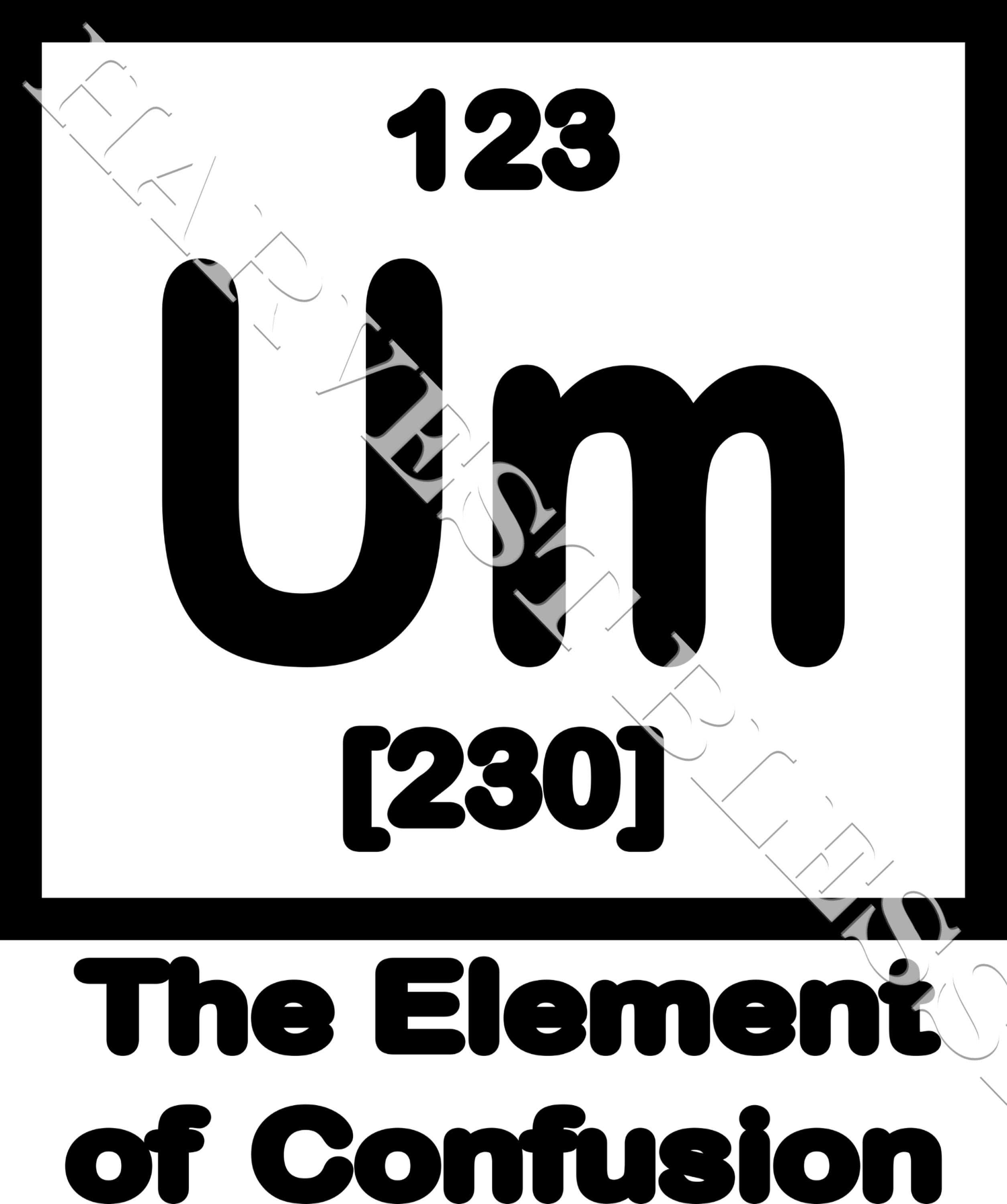 Um Element of Confusion SVG Cut File - Etsy