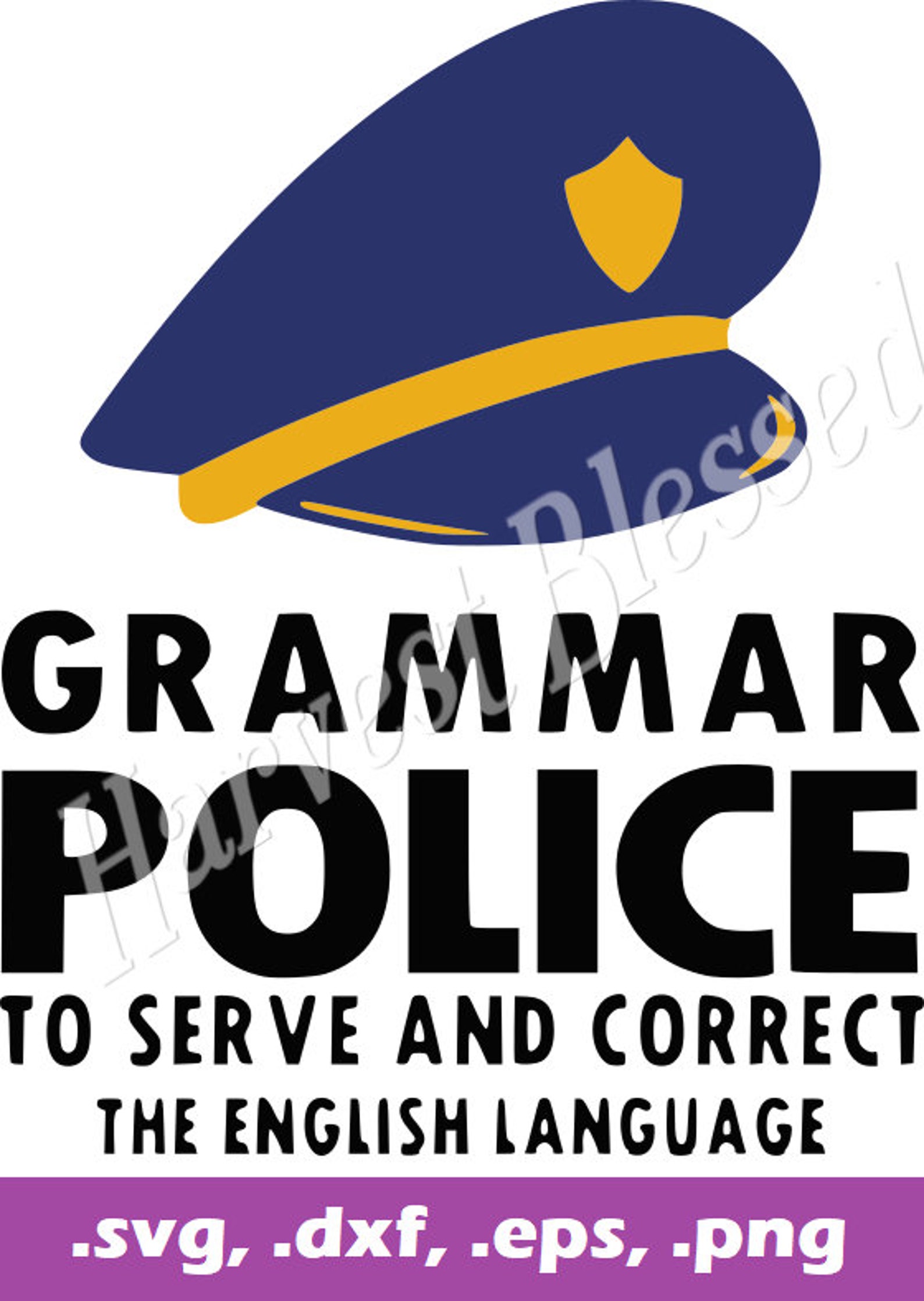 Grammar Police SVG Cut File - Etsy