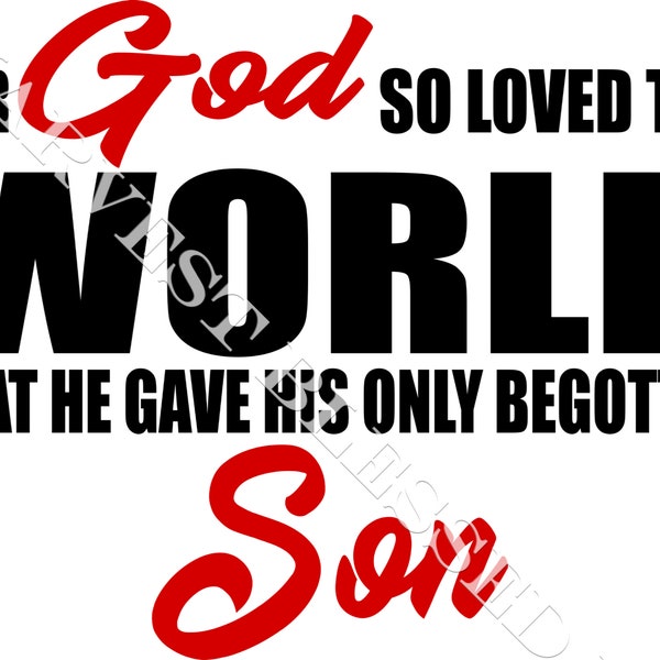 For God so Loved the World Svg - Etsy