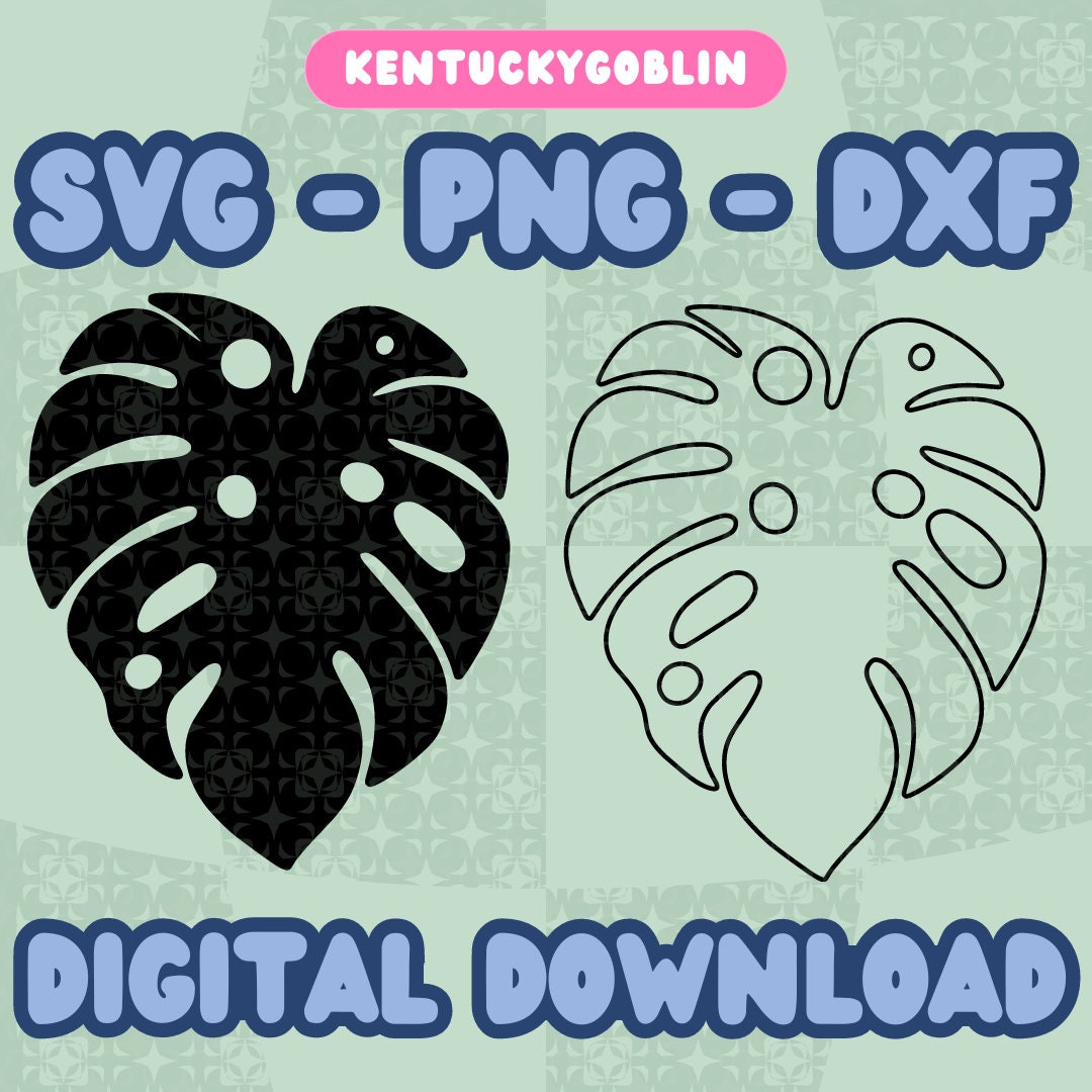 SVG PNG DXF Monstera Leaf Tropical Beach Cutting File Cricut File ...