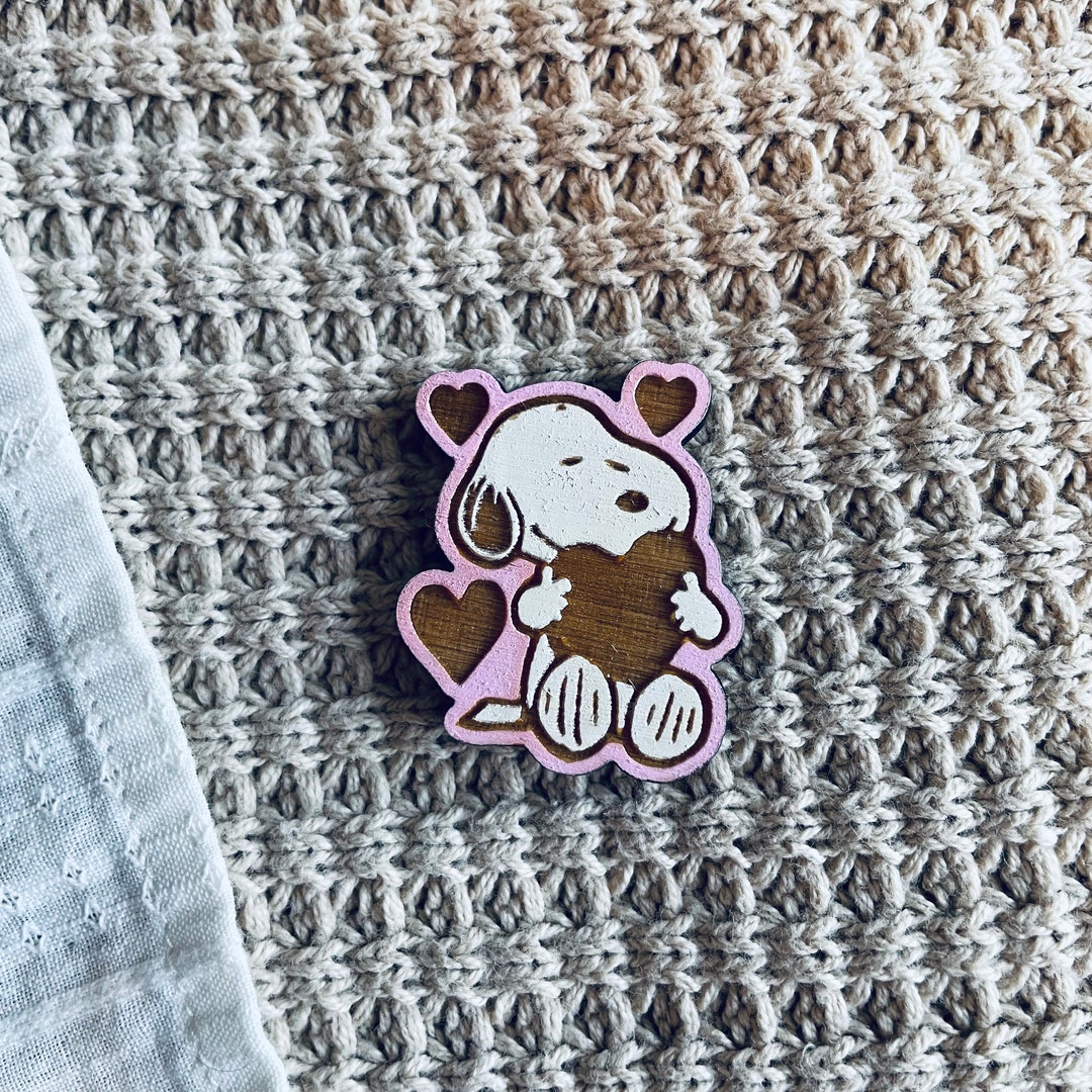 Wooden Snoopy Pin Love Snoopy Peanuts Cute Wooden Pin Charlie Brown ...