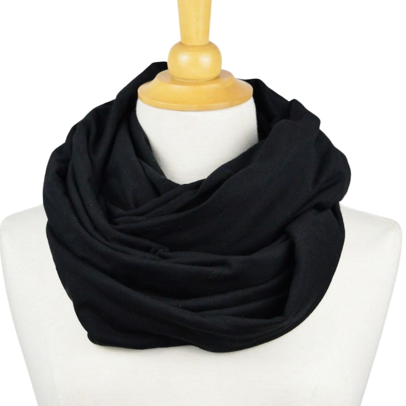 Black Infinity Scarf - Etsy