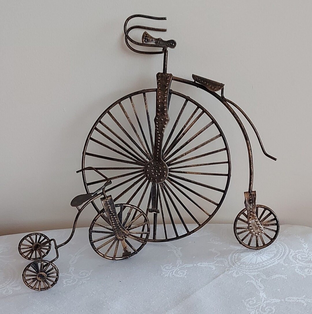 Penny Farthing Bicycle Tricycle Crafted From Real Copper Coins. Details ...