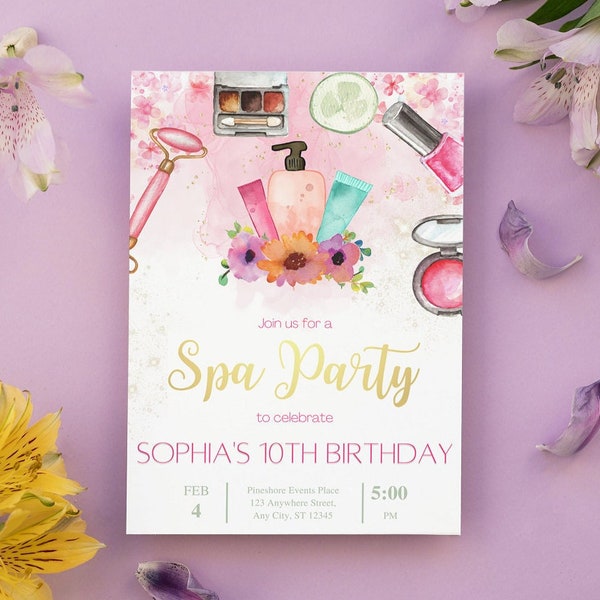 Spa Party Invitation - Etsy
