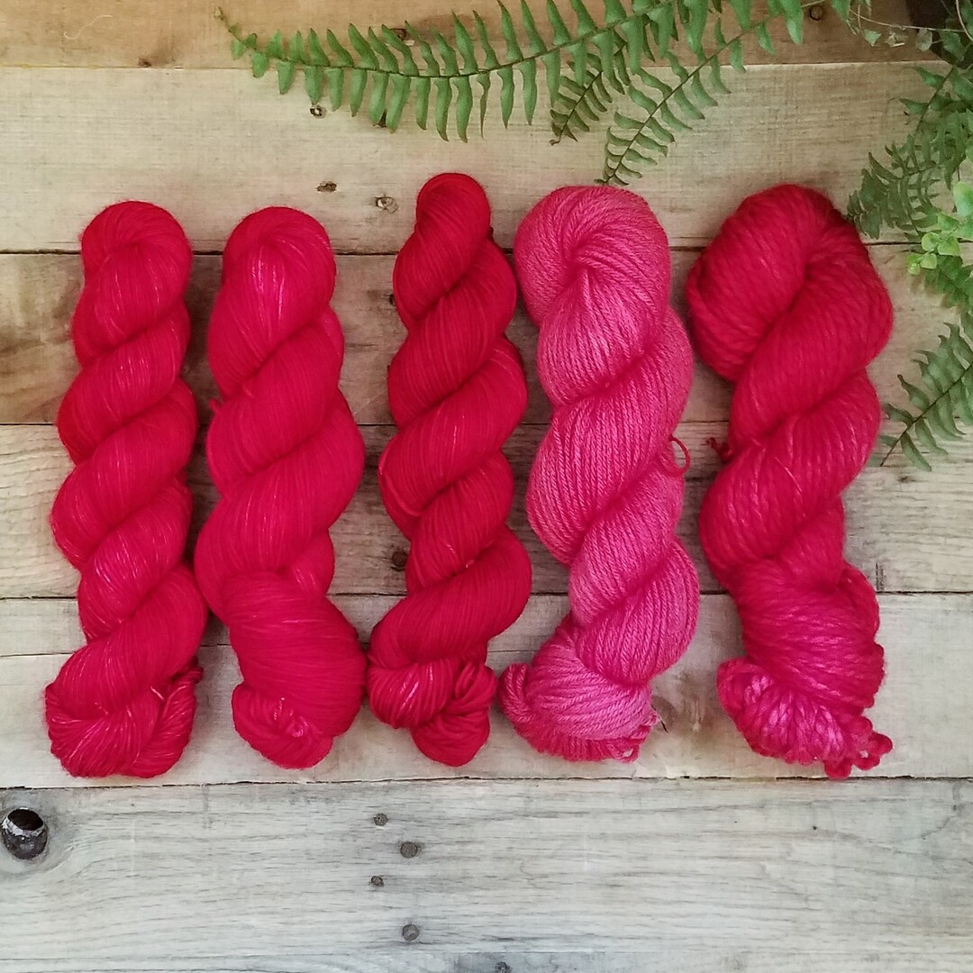 Cranberry Bog Hand Dyed Yarn, Single Ply, DK, Fingering, Sock, Bulky ...