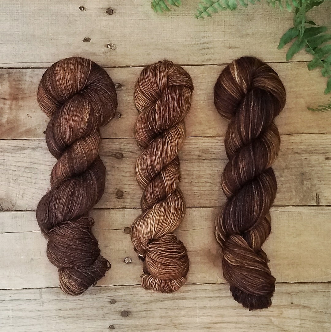 Cinnamon Stick Hand Dyed Yarn: Tonal Merino Wool Blend - Etsy