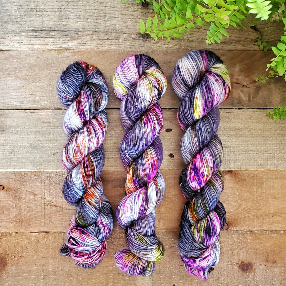 Space Garbage Hand Dyed Yarn: Variegated Superwash Merino - Etsy