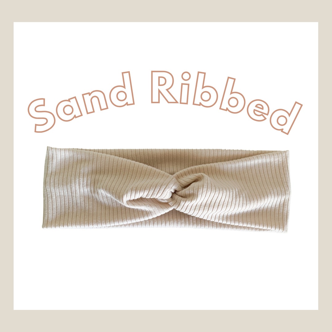 Sand Ribbedsoft and Stretchy Adult Turban Headband, Headbands for Women ...