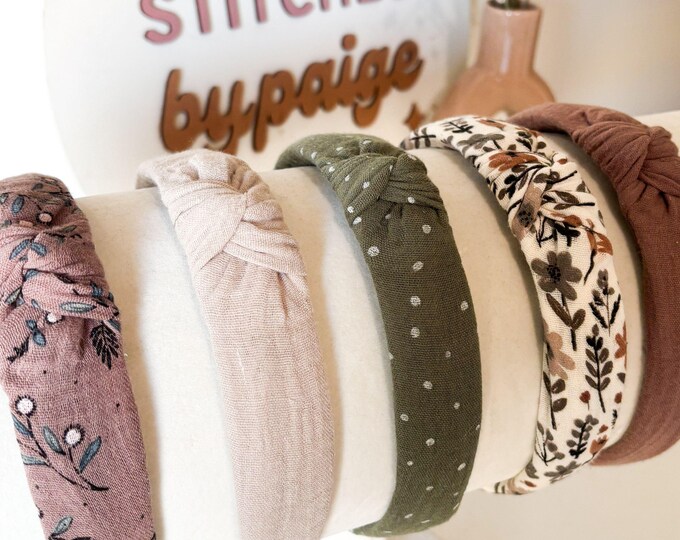 Fall 2025 Top Knot Headbands, Handmade by Stitchesbypaige, Fits Child ...