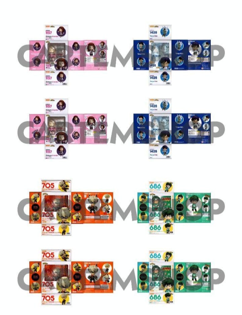 My Hero Academia Miniature Boxes for Dolls, Miniature Display ...