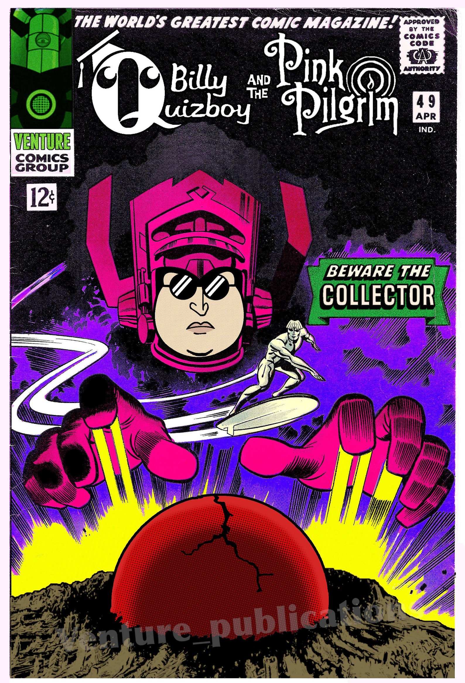 Billy Quizboy & the Pink Pilgrim, A3 Retro Poster - Etsy