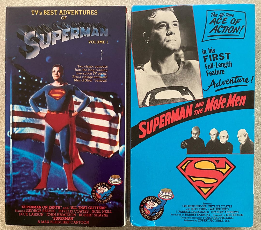 Superman VHS Lot George Reeves - Etsy