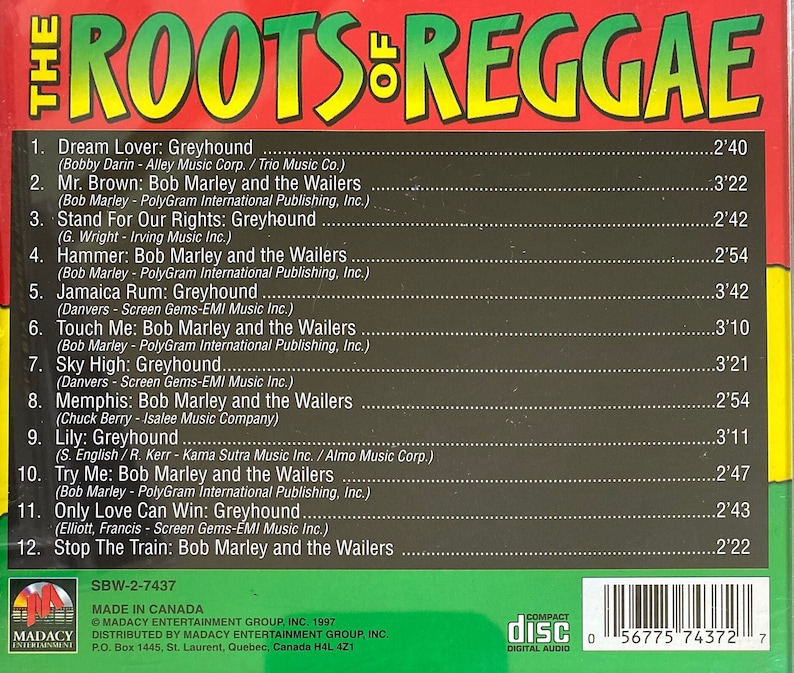 The Roots of Reggae CD Bob Marley - Etsy