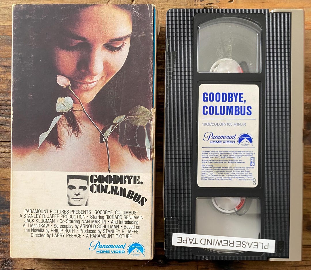 Goodbye, Columbus 1990 VHS Ali Macgraw - Etsy