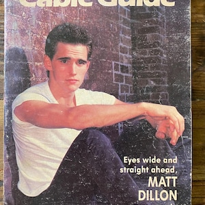 February 1986 Rochester, NY Cable Guide Matt Dillon Cover - Etsy