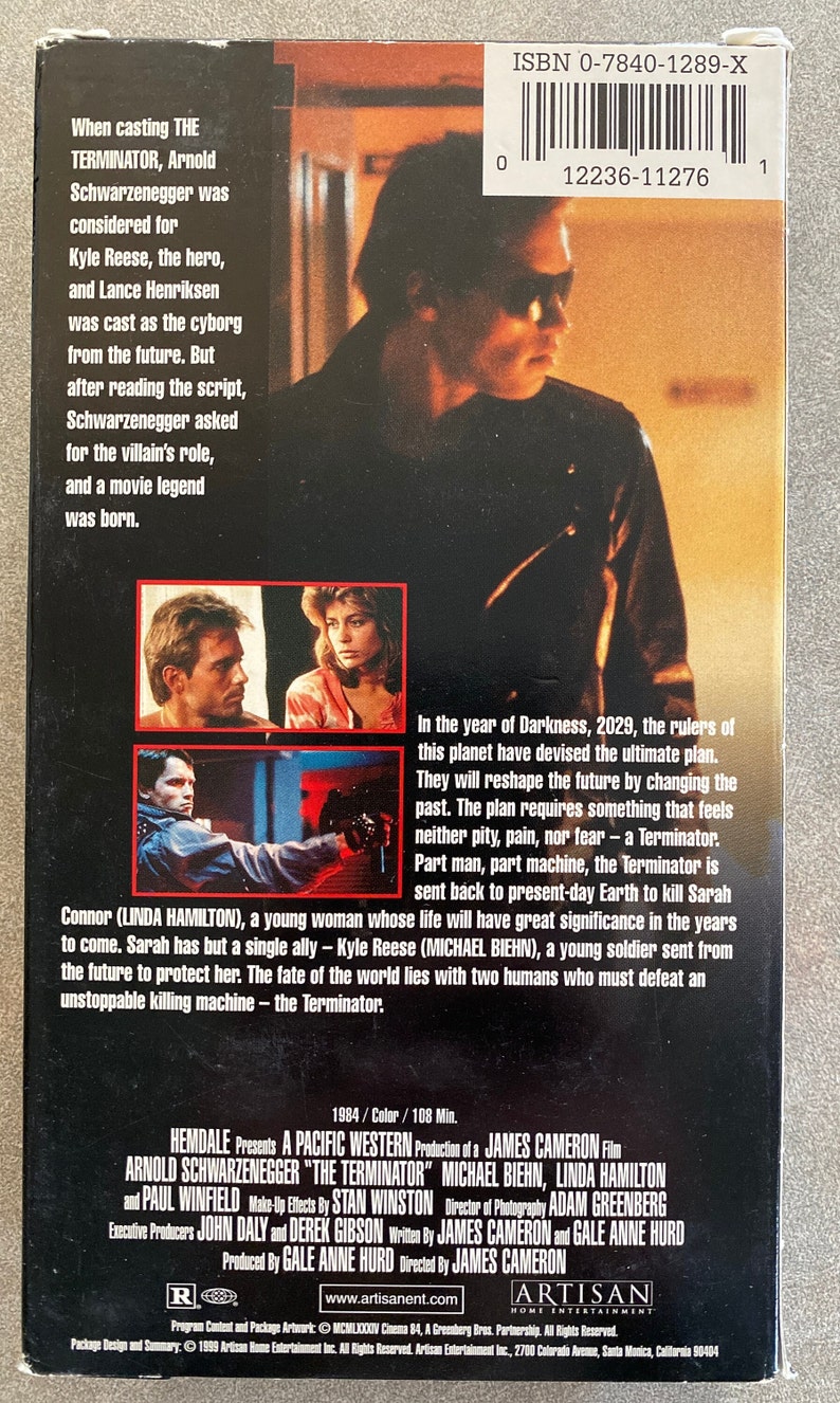 The Terminator VHS - Etsy