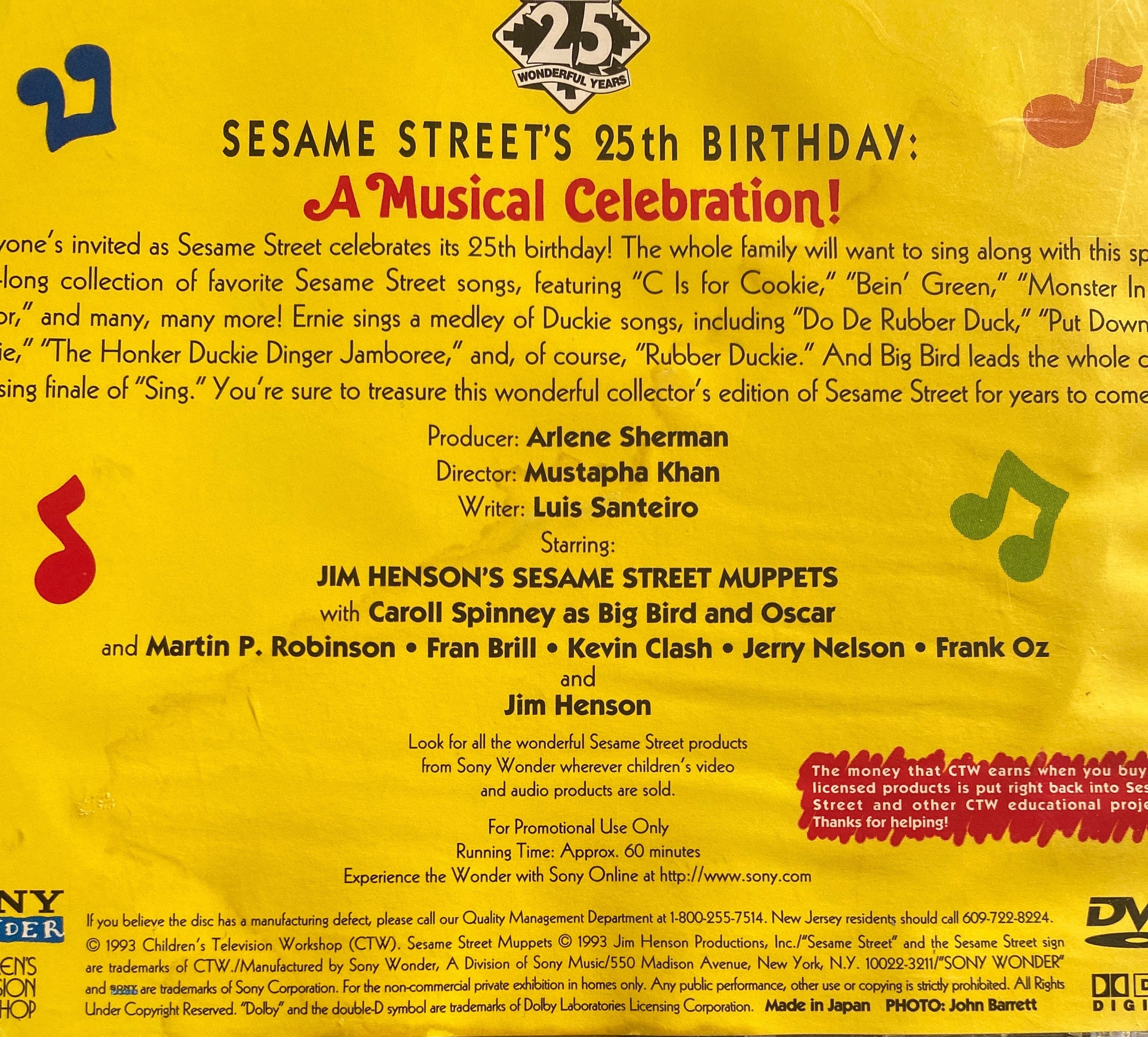 Sesame Street 25th Anniversary DVD - Etsy