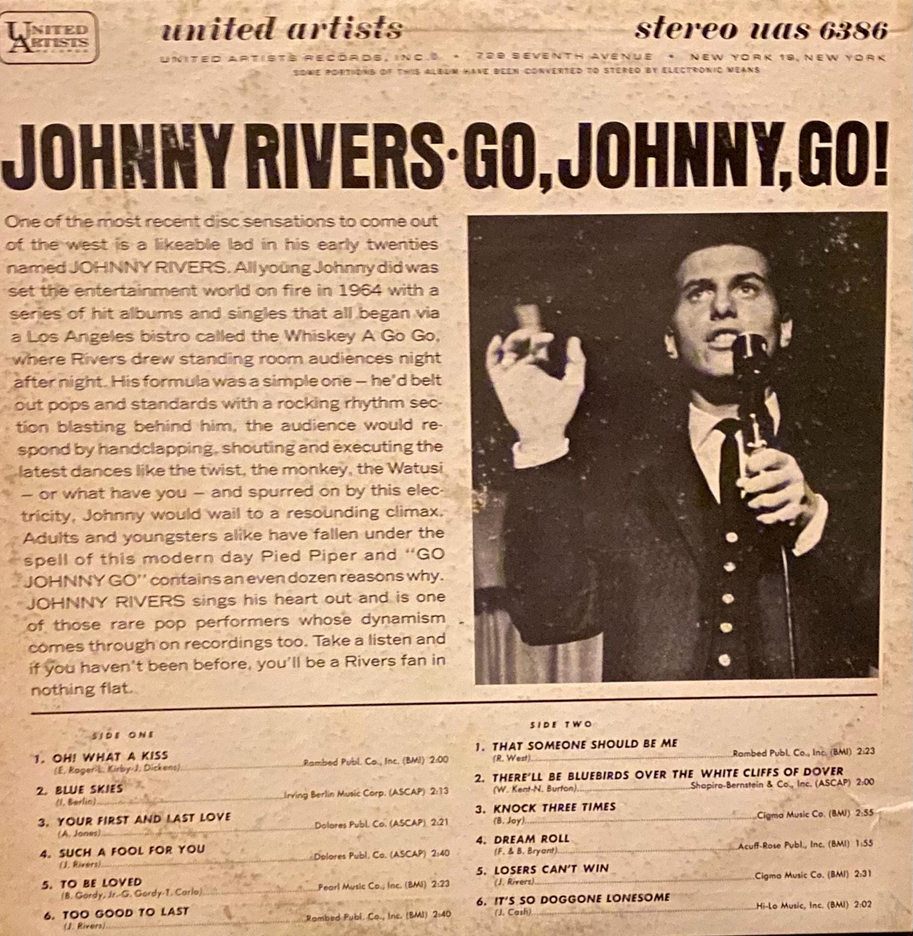 Johnny Rivers Go Johnny Go! LP - Etsy