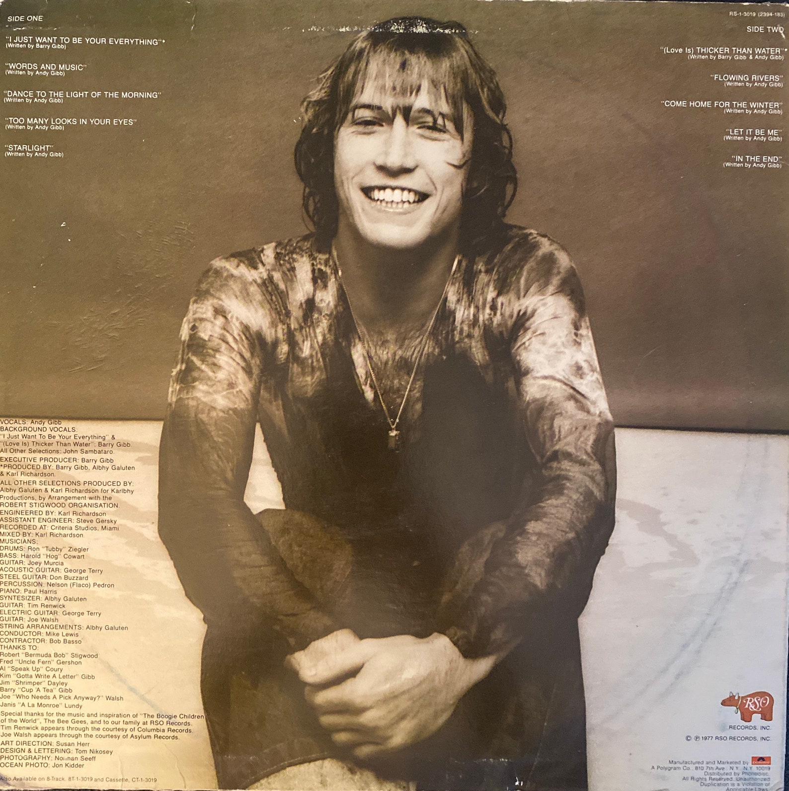 Andy Gibb Flowing Rivers LP | Etsy