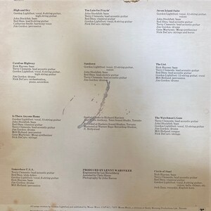 Gordon Lightfoot Sundown LP - Etsy