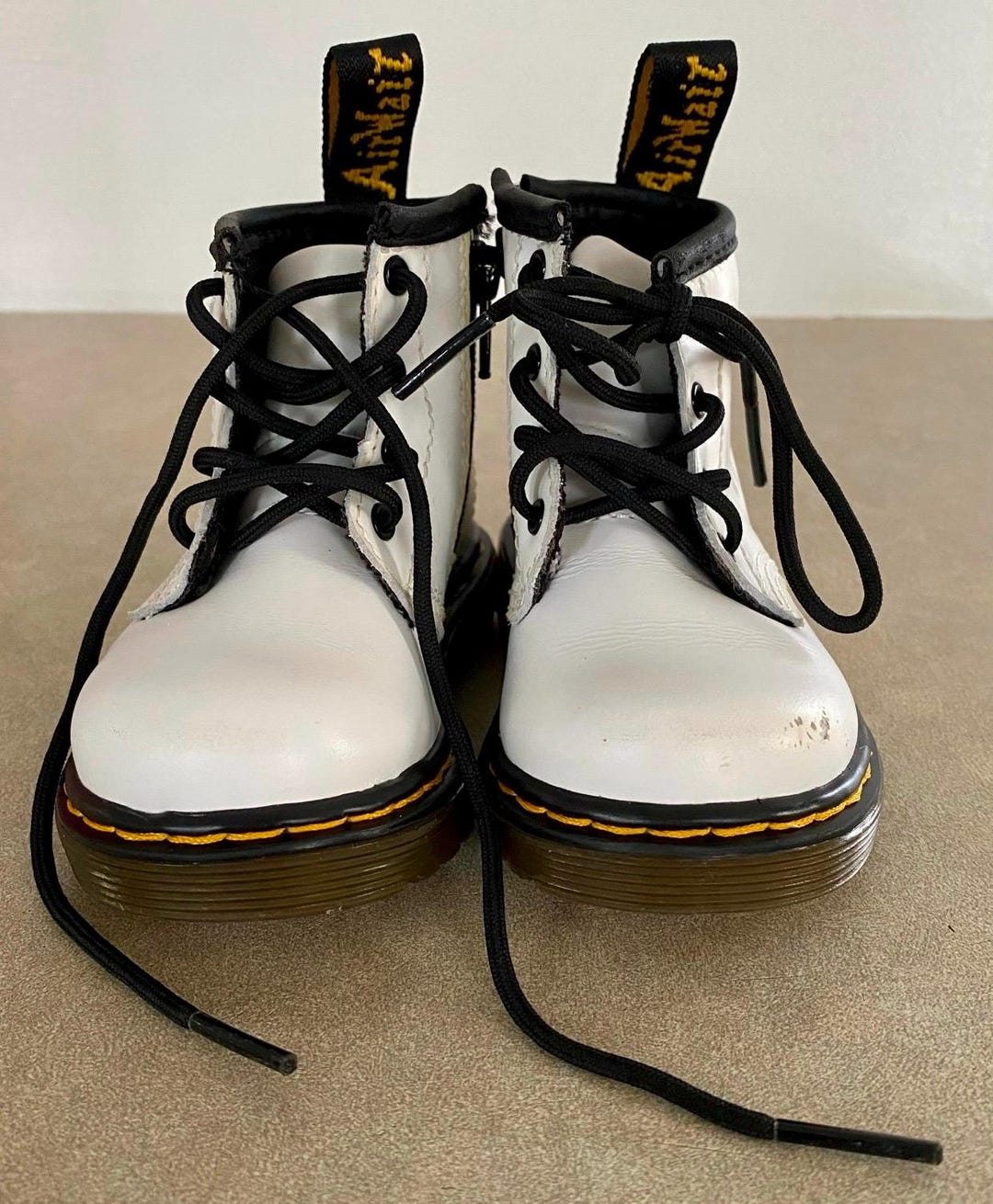 Vintage Dr. Martens White Leather Toddler Boots - Etsy