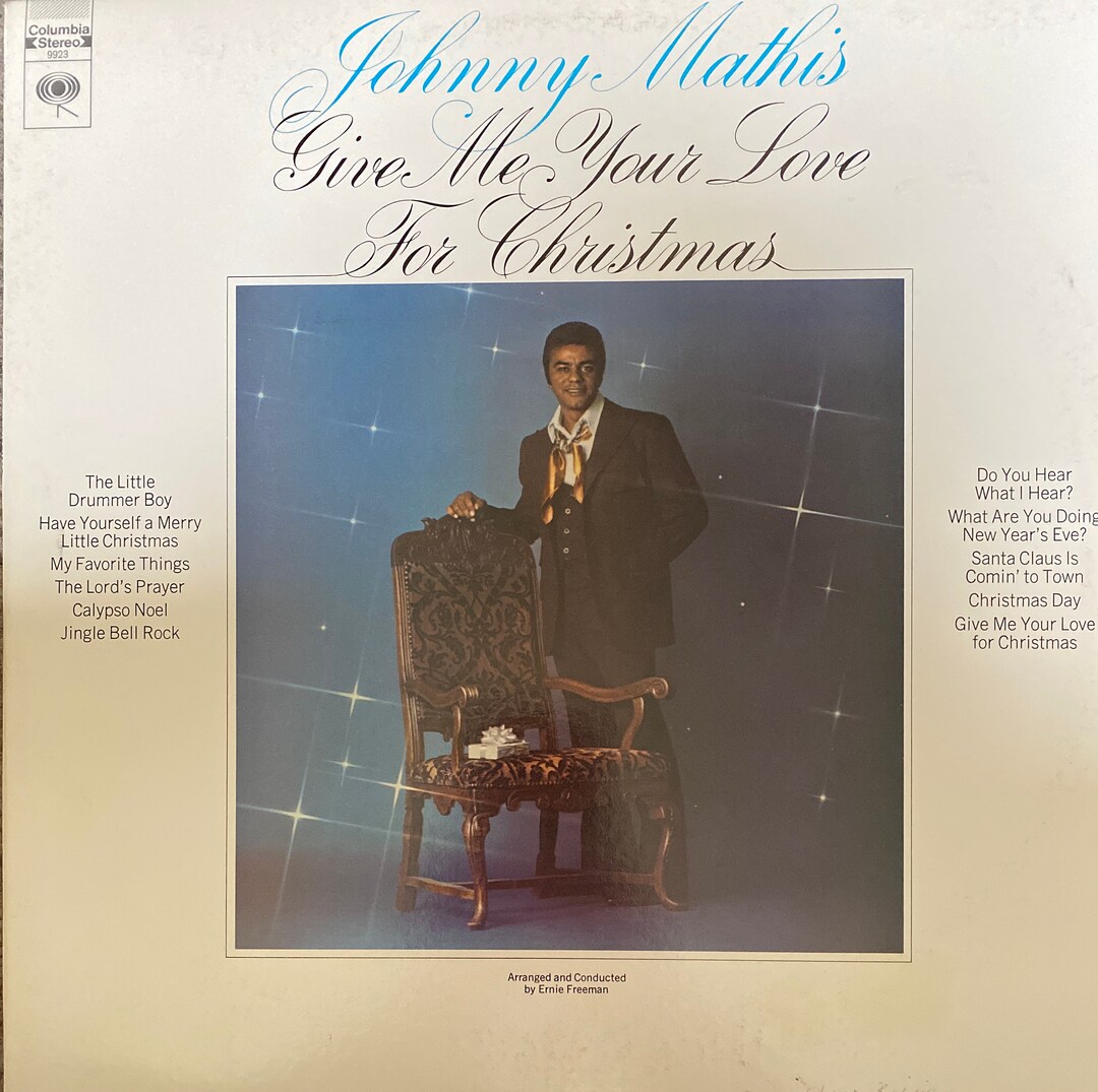 Johnny Mathis Give Me Your Love for Christmas LP - Etsy