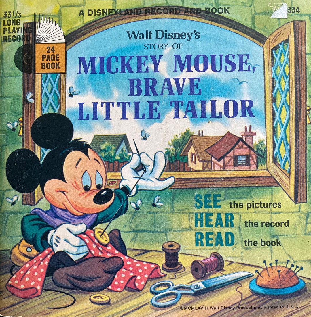Mickey Mouse Brave Little Tailor Book & Record - Etsy