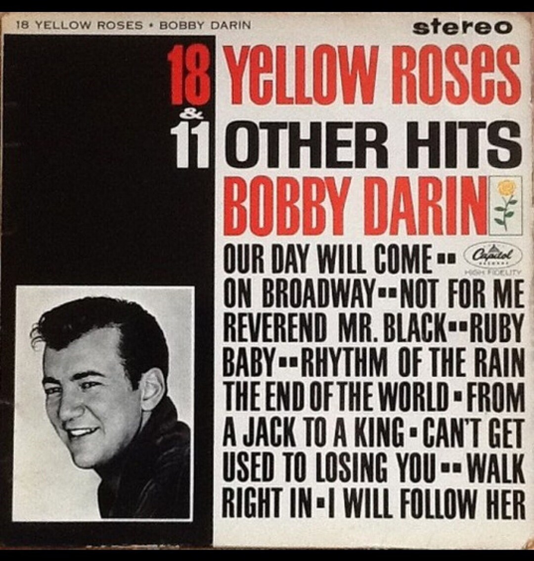 Bobby Darin 18 Yellow Roses & 11 Other Hits LP - Etsy