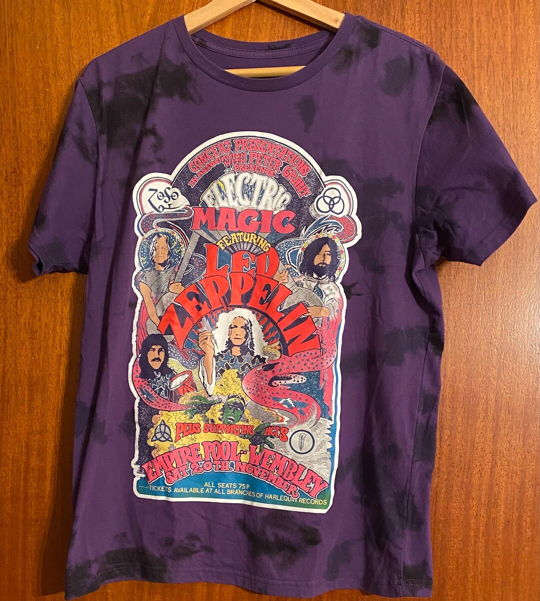 Led Zeppelin Electric Magic Colors Tie Dye Tshirt - Etsy