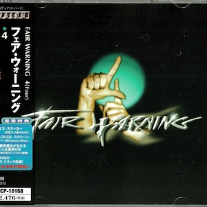 Fair Warning 4 CD Japanese Release - Etsy
