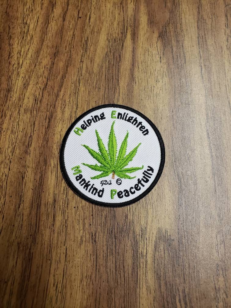 Embroidered Pot Leaf Patch Cannabis Leaf Patch Marijuana | Etsy