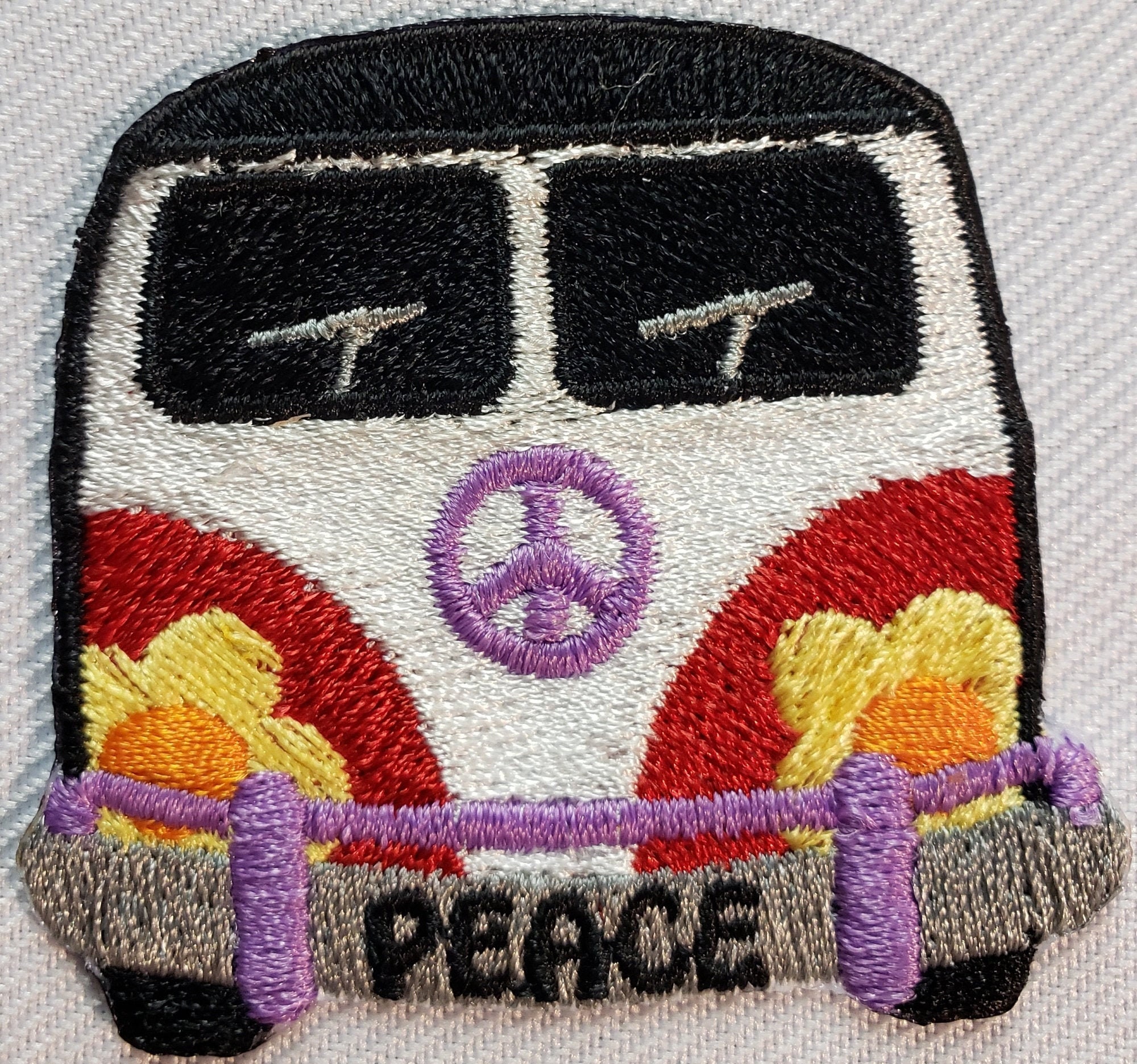 Iron on Patch, Peace Bus, Embroidered Patch - Etsy
